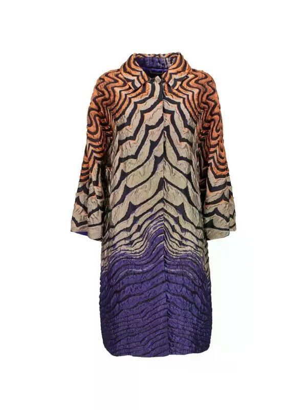 Alberta Ferretti Abstract Pattern Textured Coat