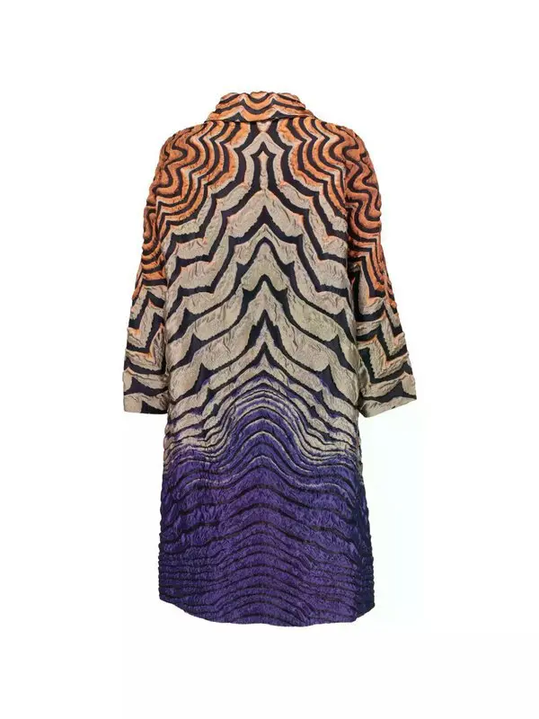Alberta Ferretti Abstract Pattern Textured Coat