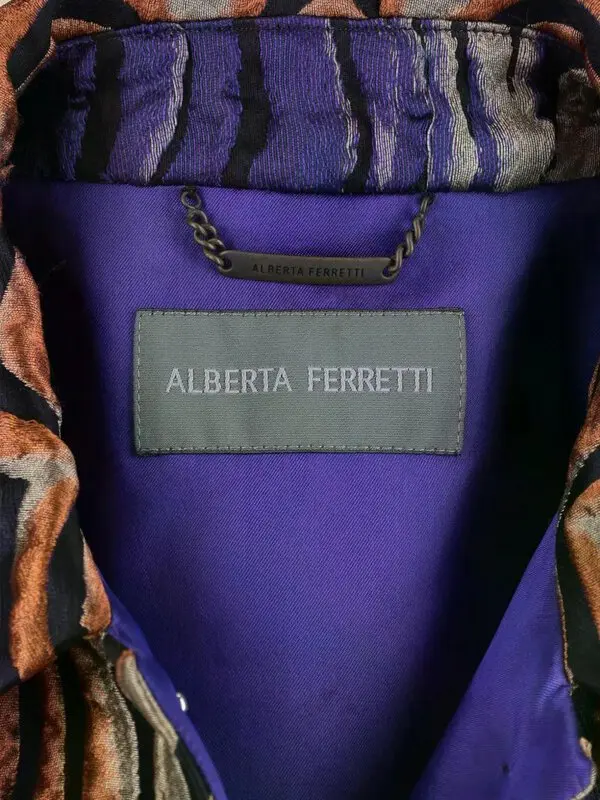 Alberta Ferretti Abstract Pattern Textured Coat
