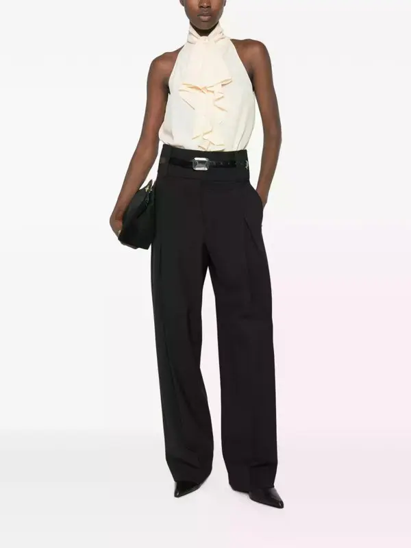 Alberta Ferretti Ruffled Halterneck Top