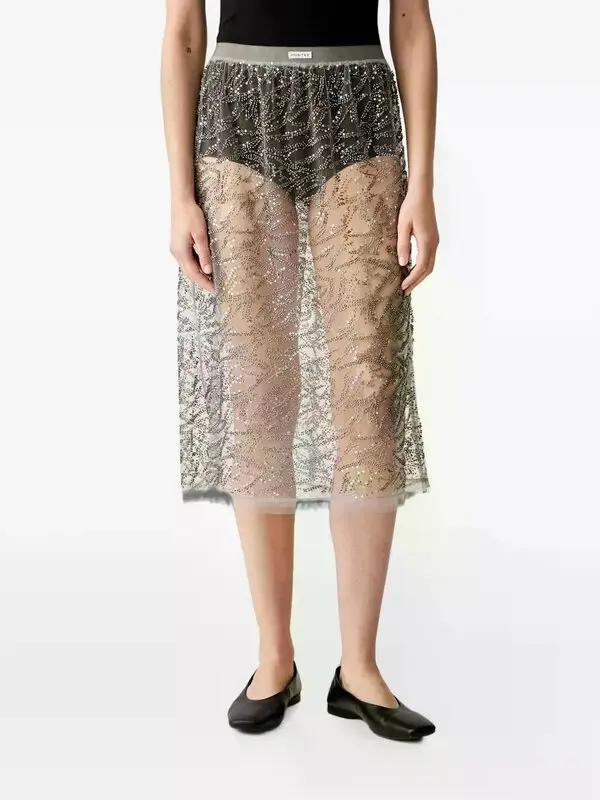 Munthe Sequin-embellished Mesh Skirt