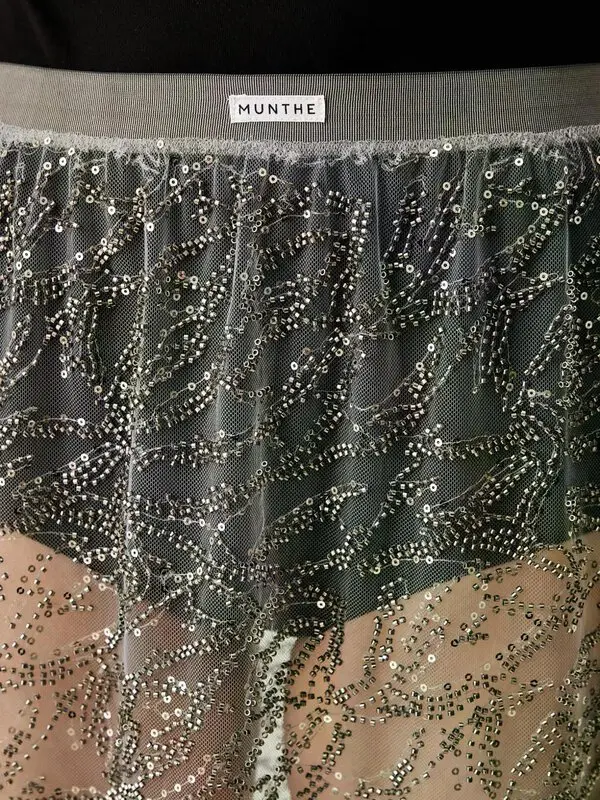 Munthe Sequin-embellished Mesh Skirt
