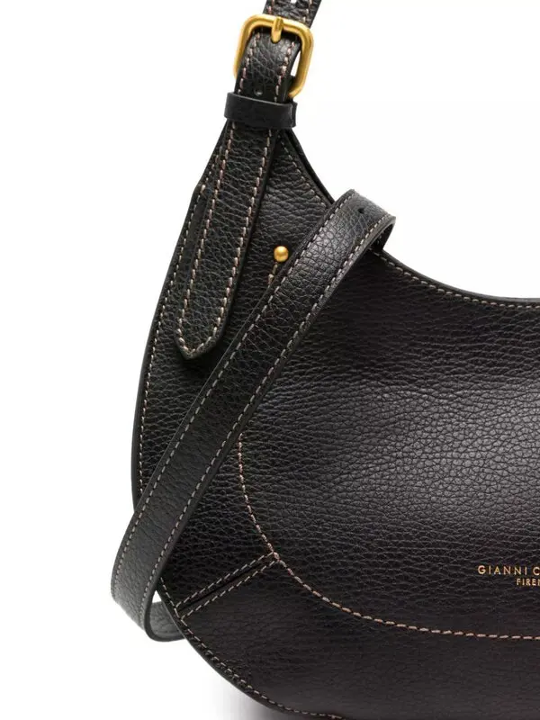 GIANNI CHIARINI Gabry Pebbled Leather Shoulder Bag