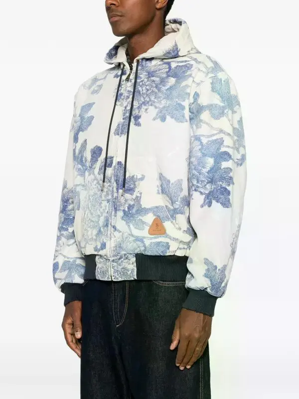 R13 Floral-print Hooded Jacket