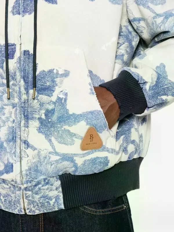 R13 Floral-print Hooded Jacket