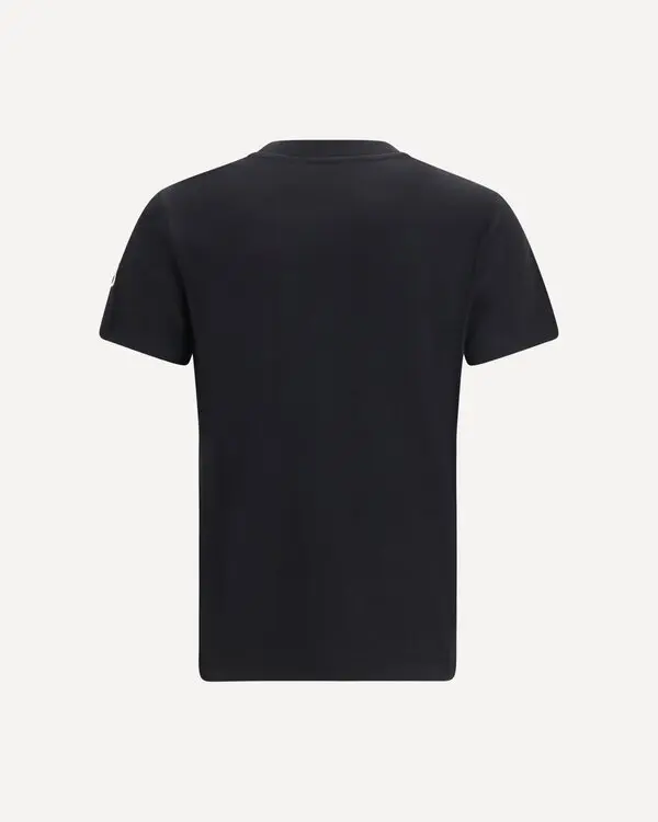 Moncler Cotton T-shirt With A Tone On Tone Embroidered Logo