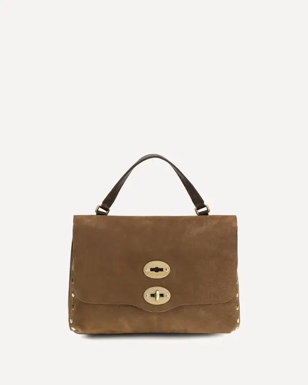 ZANELLATO Postina Jones Suede Top Handle Bag - Brown