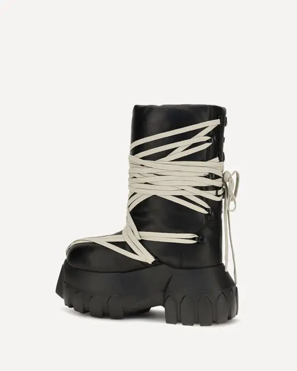 Rick Owens Megalace Lunar Mega Tractor Knee-high Boots