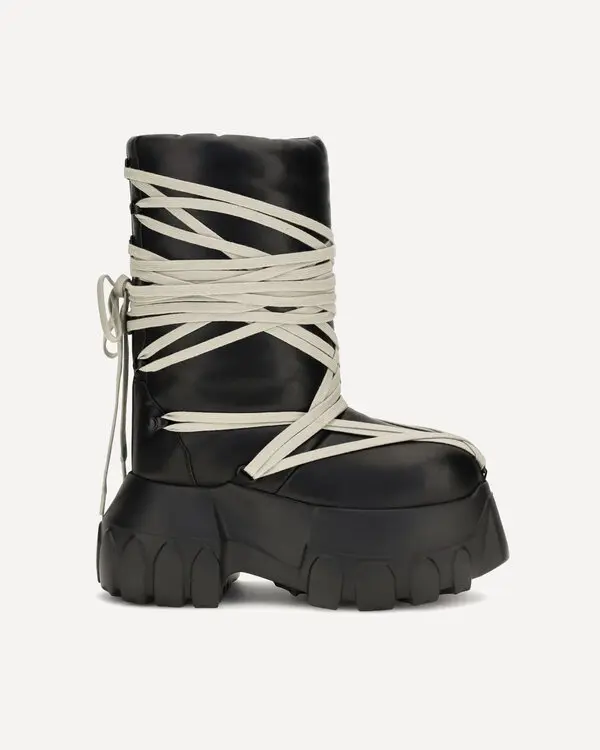 Rick Owens Megalace Lunar Mega Tractor Knee-high Boots