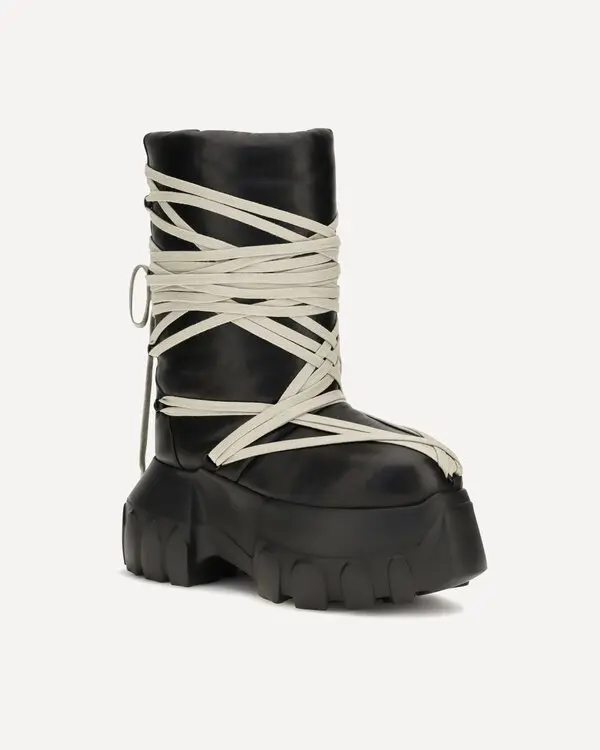 Rick Owens Megalace Lunar Mega Tractor Knee-high Boots
