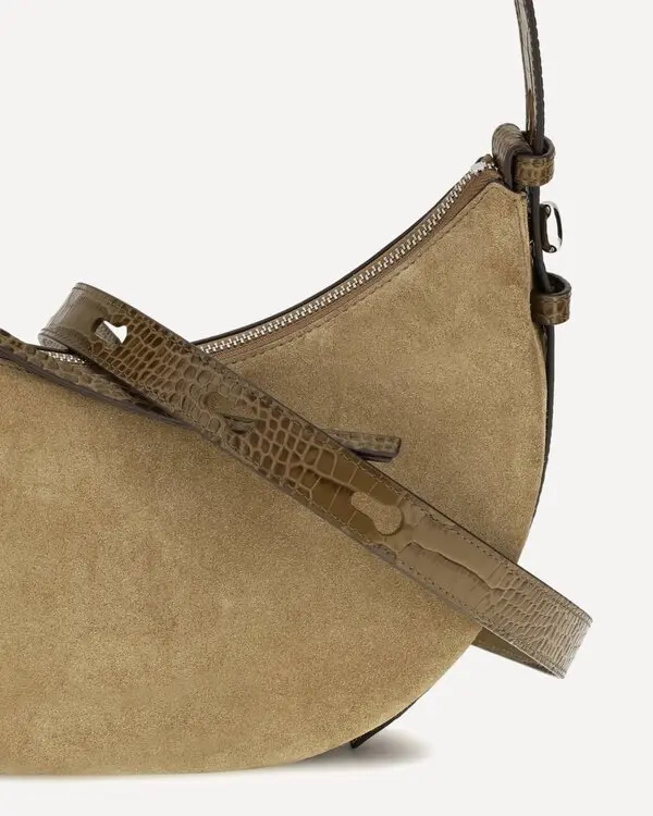 Tory Burch Romy Suede Crescent Shoulder Bag