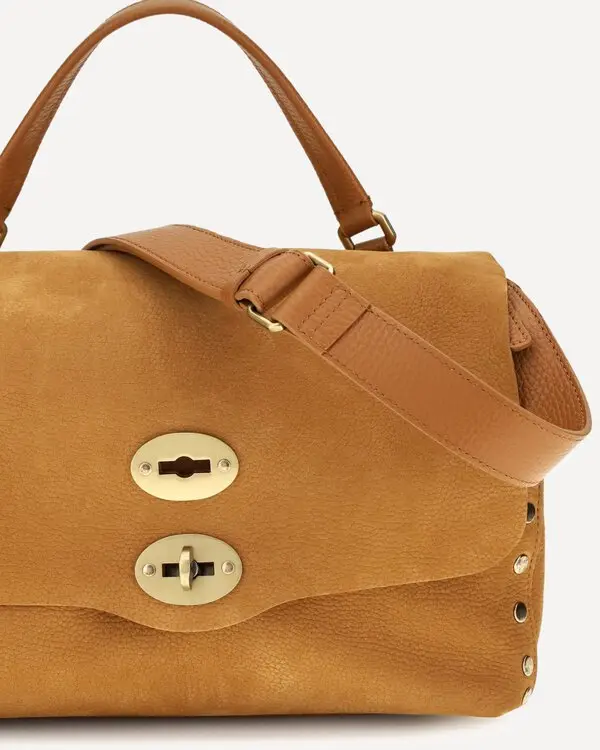 ZANELLATO Postina Jones Suede Top Handle Bag - Beige
