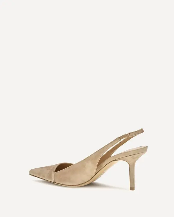 FRANCESCO RUSSO Suede Slingback Pumps