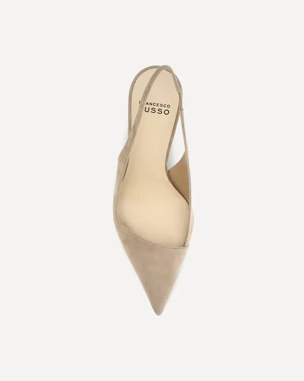 FRANCESCO RUSSO Suede Slingback Pumps