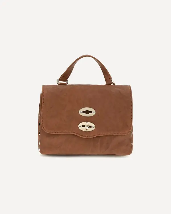 ZANELLATO Postina Officina Suede Top Handle Bag - Brown