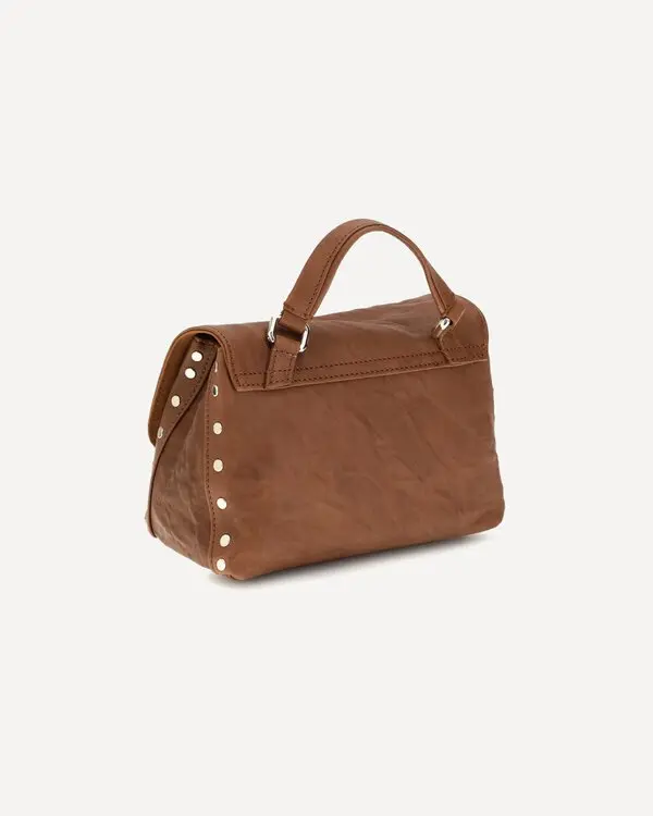ZANELLATO Postina Officina Suede Top Handle Bag - Brown
