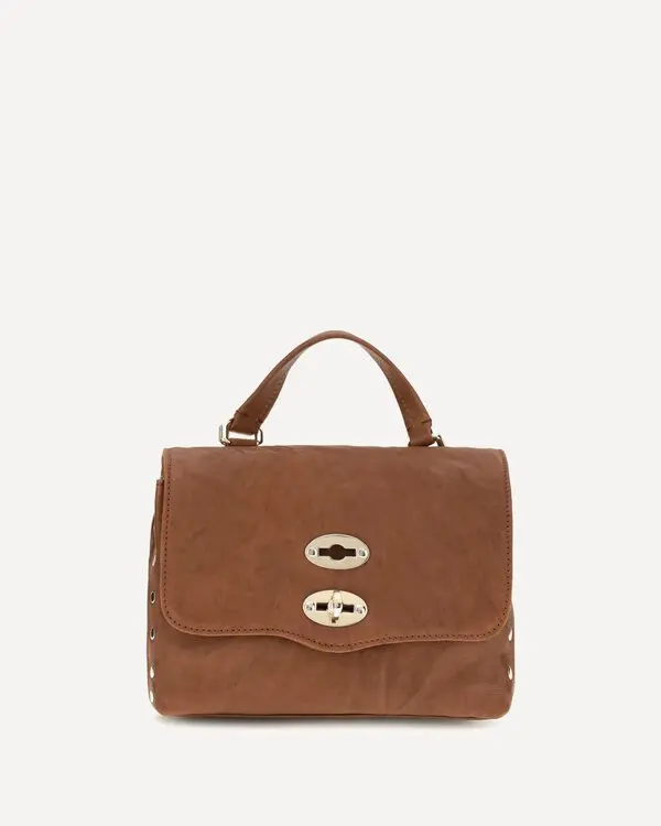 ZANELLATO Postina Officina Suede Top Handle Bag - Brown