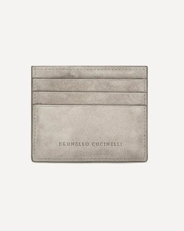 Brunello Cucinelli Suede Card Holder