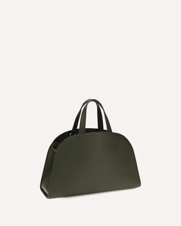 Tory Burch Romy Calf Leather Top Handle Bag - Green
