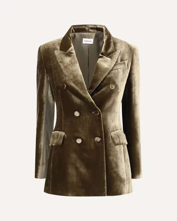 P.a.r.o.s.h P. A.r. O.s. H. Velvet Double Breasted Blazer Feale
