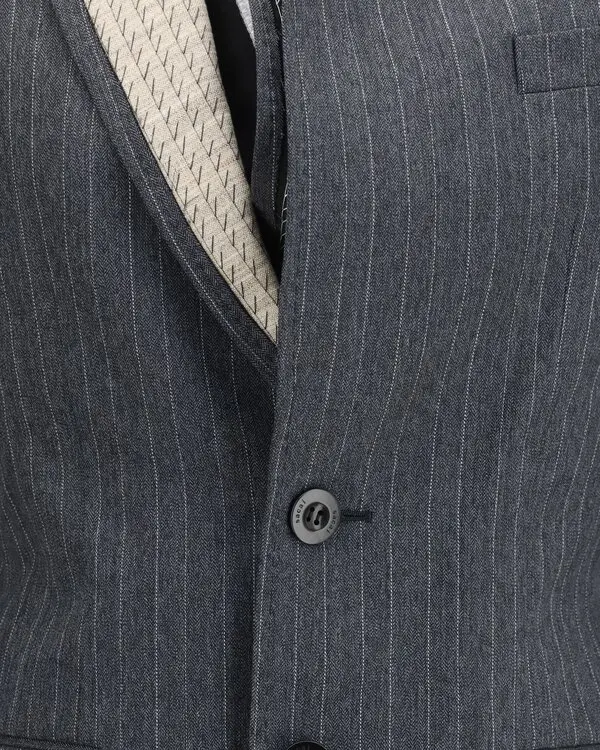 Sacai Pinstripe Single Breasted Jacket - Grey