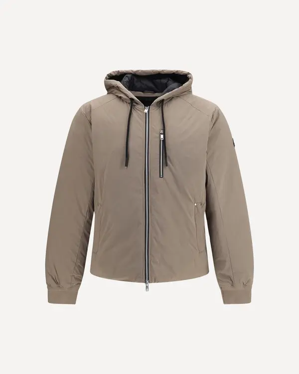 Moose Knuckles Hooded Down Jacket - Beige