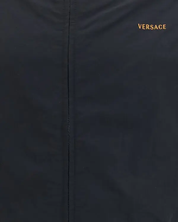 Versace Nylon Blouson Jacket With Embroidered Logo