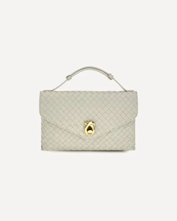 Bottega Veneta Knot Lock Shoulder Bag - White