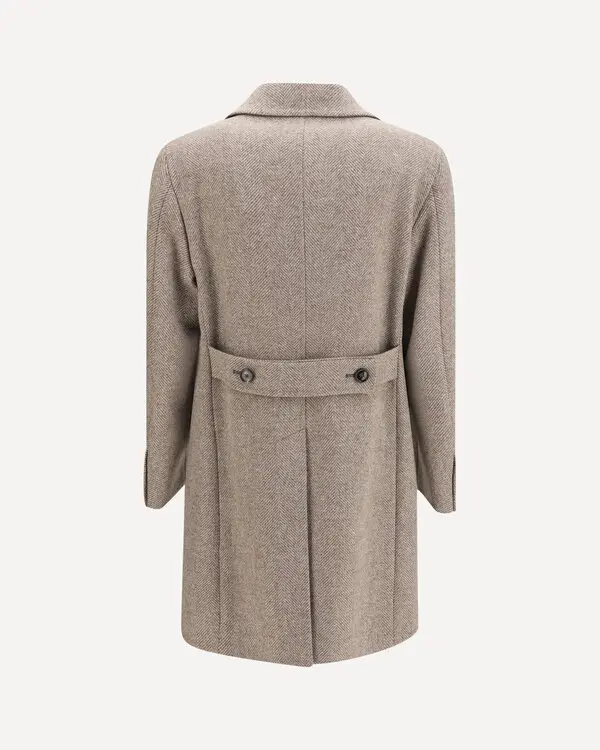 Tagliatore Double-breasted Chevron Coat