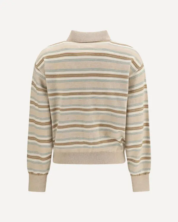 Guest In Residence Striped Polo Sweater