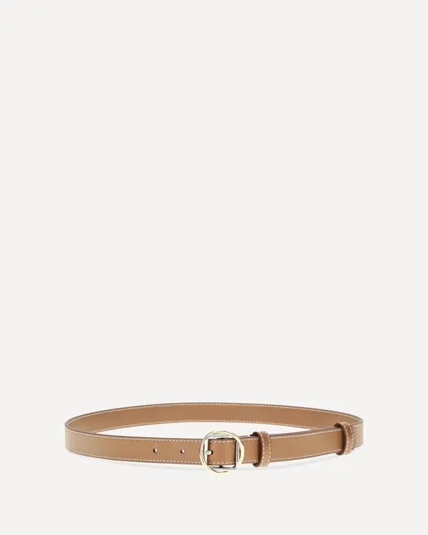 Jacquemus Salon Slim Leather Belt - Beige