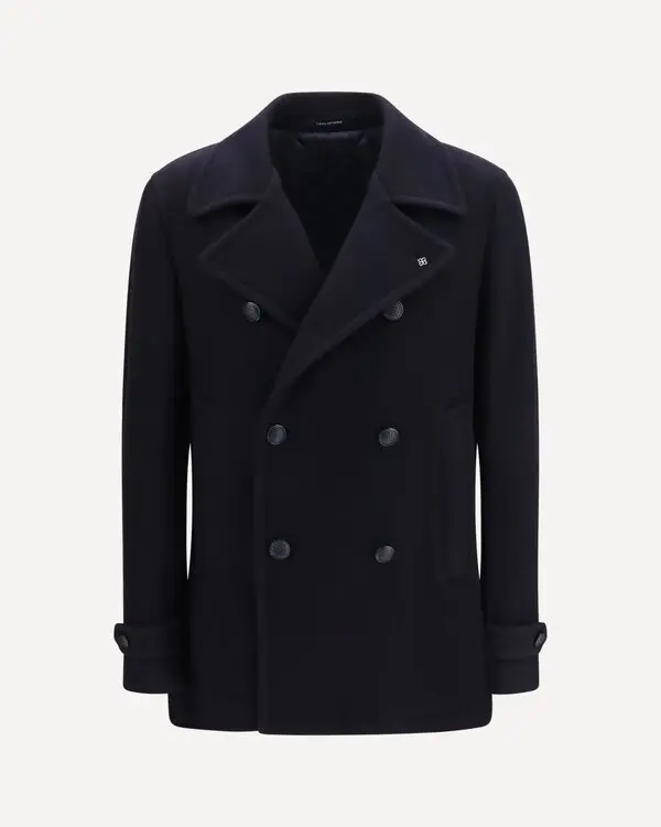 Tagliatore Wool Double Breasted Caban Coat