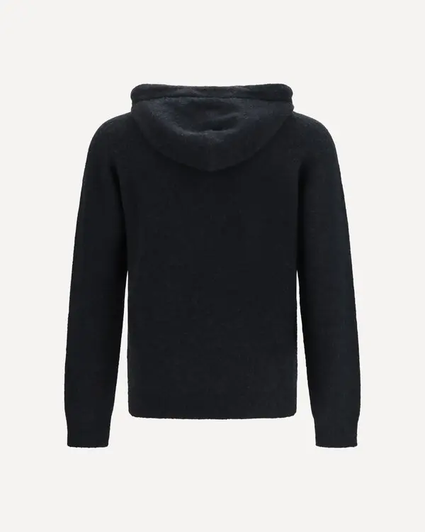 ROBERTO COLLINA Ribbed Knit Hooded Sweater