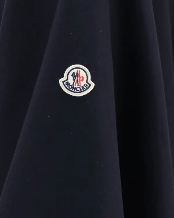 Moncler Padded Wool Blend Cape - Blue