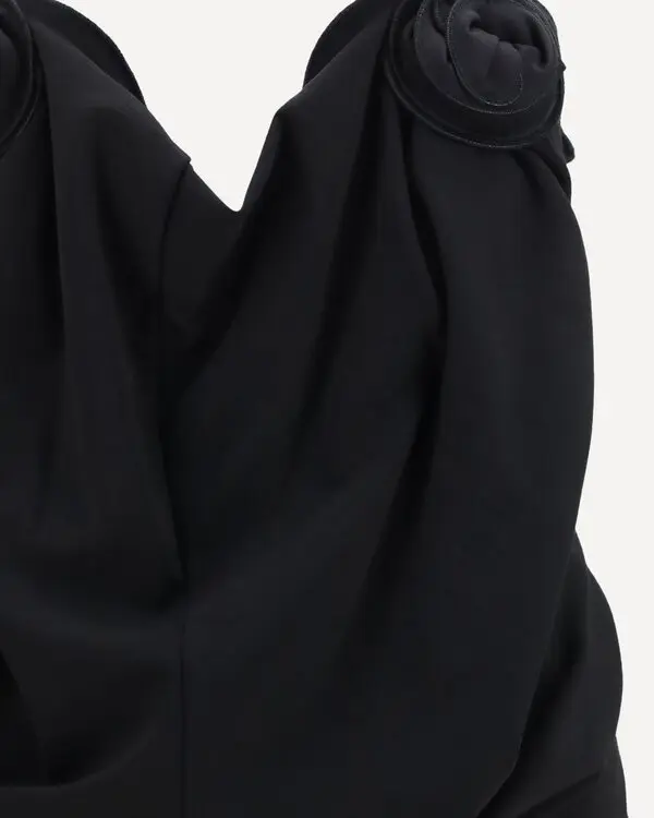 Magda Butrym Sculptural Floral Draped Knee-length Dress