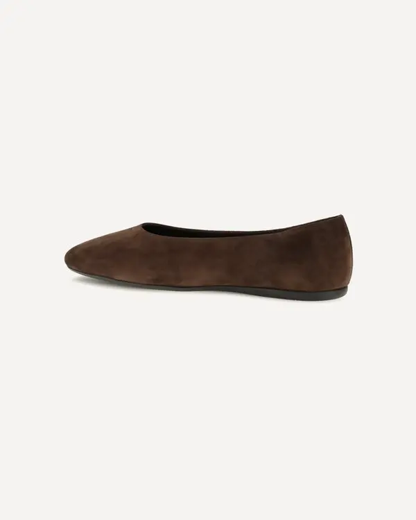Prada Suede Leather Ballerinas - Brown