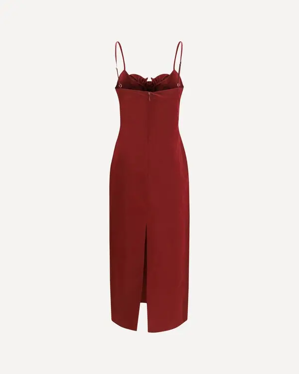 Magda Butrym Flower Detail Midi Dress - Bordeaux