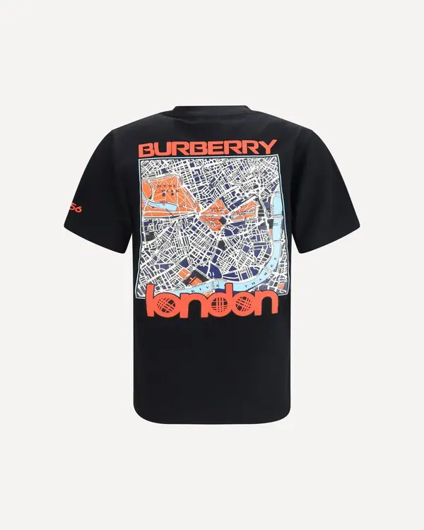 Burberry Cotton Map T-shirt Mae