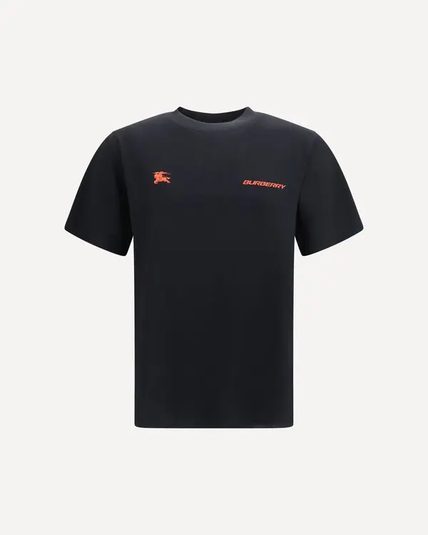 Burberry Cotton Graphic T-shirt Ale - Black