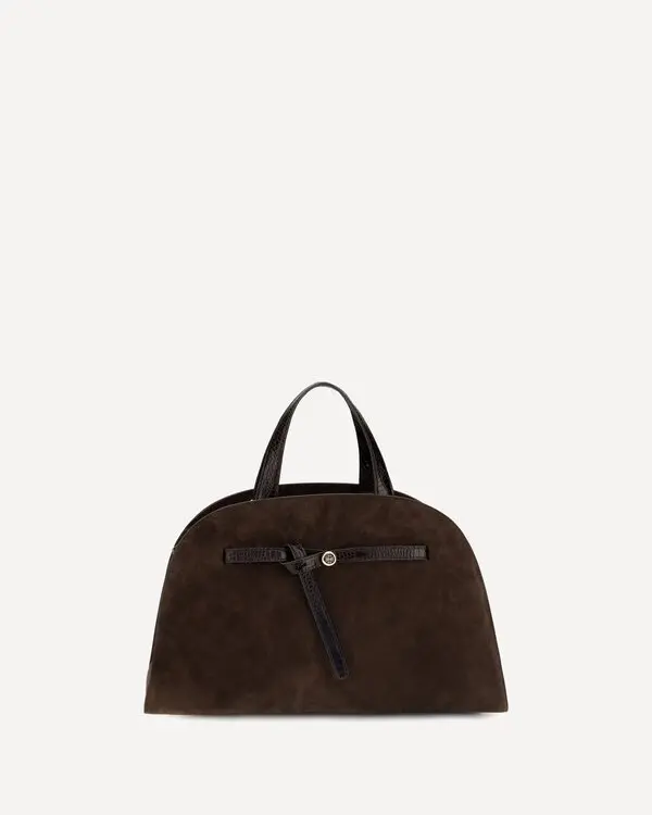 Tory Burch Romy Suede Top Handle Bag - Brown