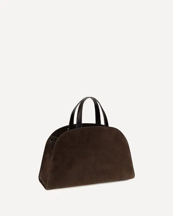 Tory Burch Romy Suede Top Handle Bag - Brown