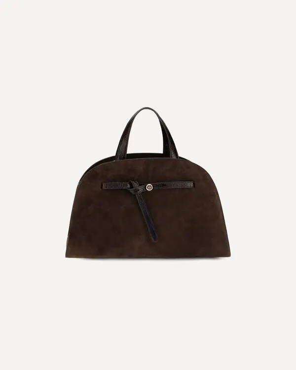 Tory Burch Romy Suede Top Handle Bag - Brown