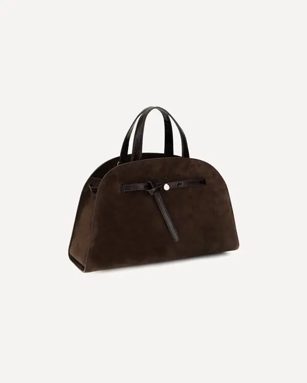 Tory Burch Romy Suede Top Handle Bag - Brown