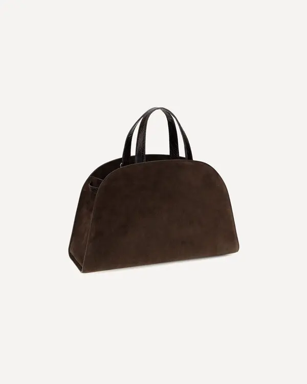 Tory Burch Romy Suede Top Handle Bag - Brown