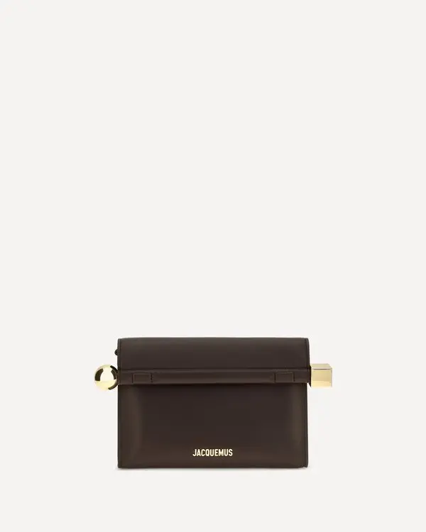 Jacquemus Rond Carré Leather Shoulder Bag - Brown
