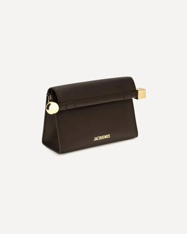 Jacquemus Rond Carré Leather Shoulder Bag - Brown