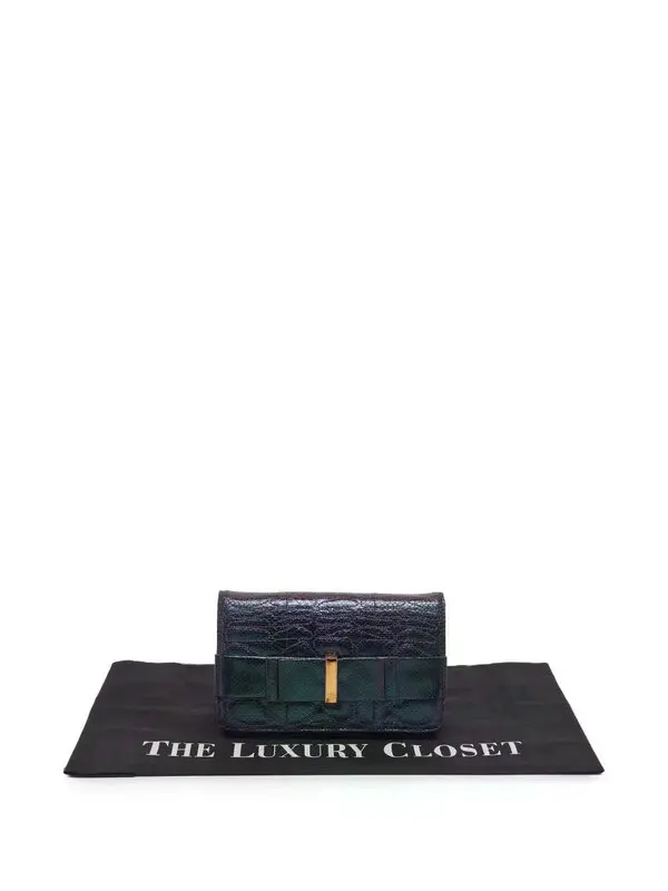 Roberto Cavalli Bow Flap Clutch Bag