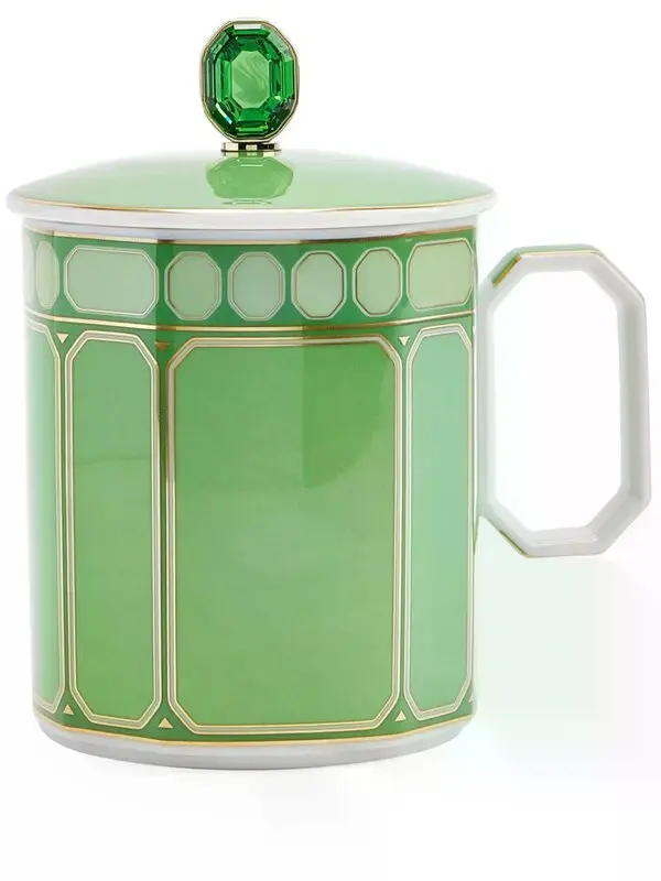 ROSENTHAL Signum Fern Geometric-pattern Print Mug - Green