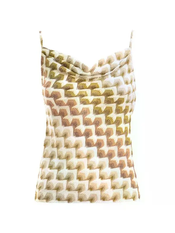 Missoni Lace Motif Top With Draped Neckline