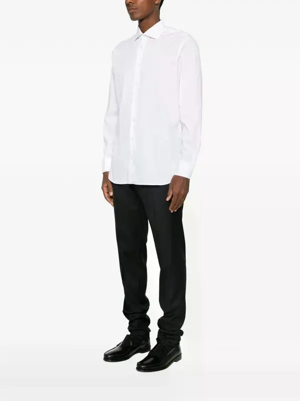 LARDINI Spread-collar Long-sleeve Shirt